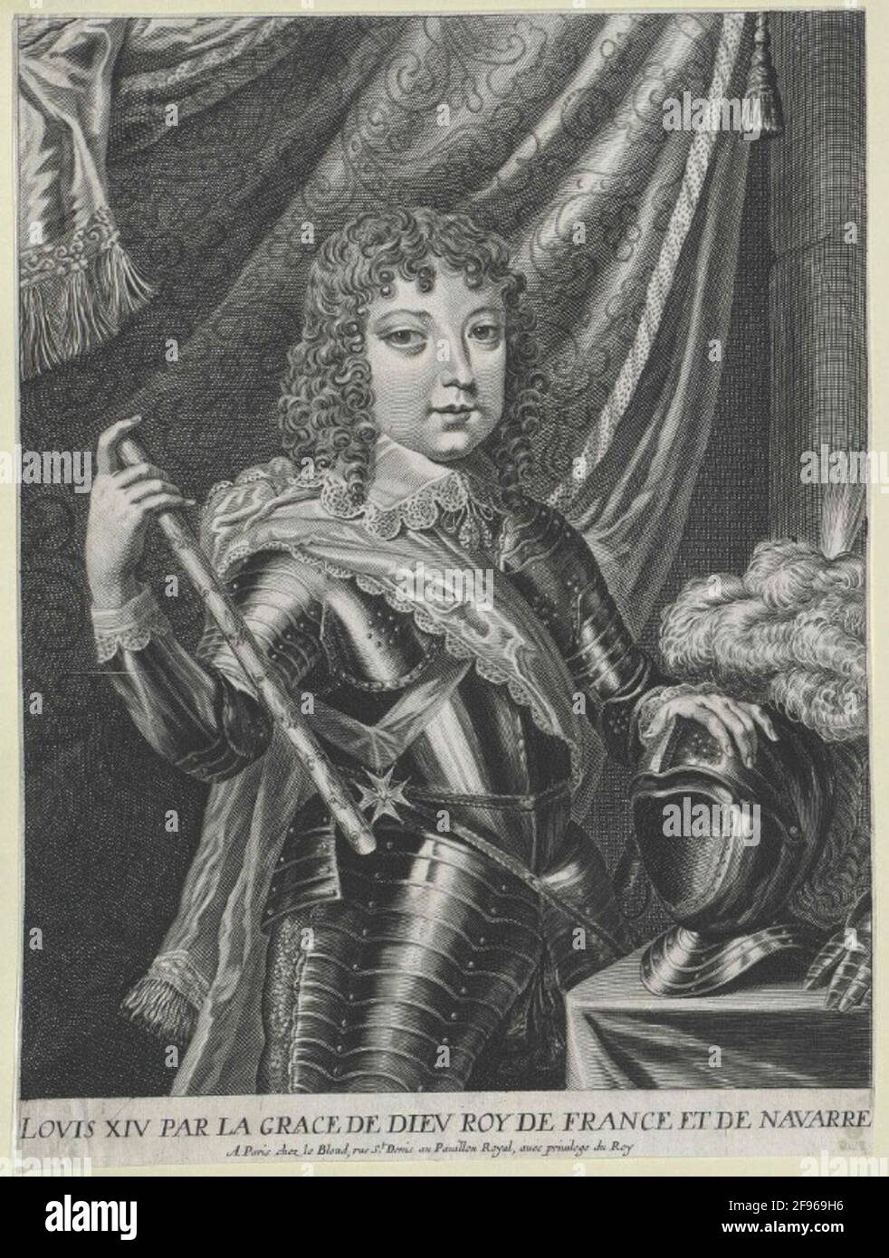 Ludwig Xiv., King of France Stitch (Exc.) Of Jean Le Blond Stock Photo ...