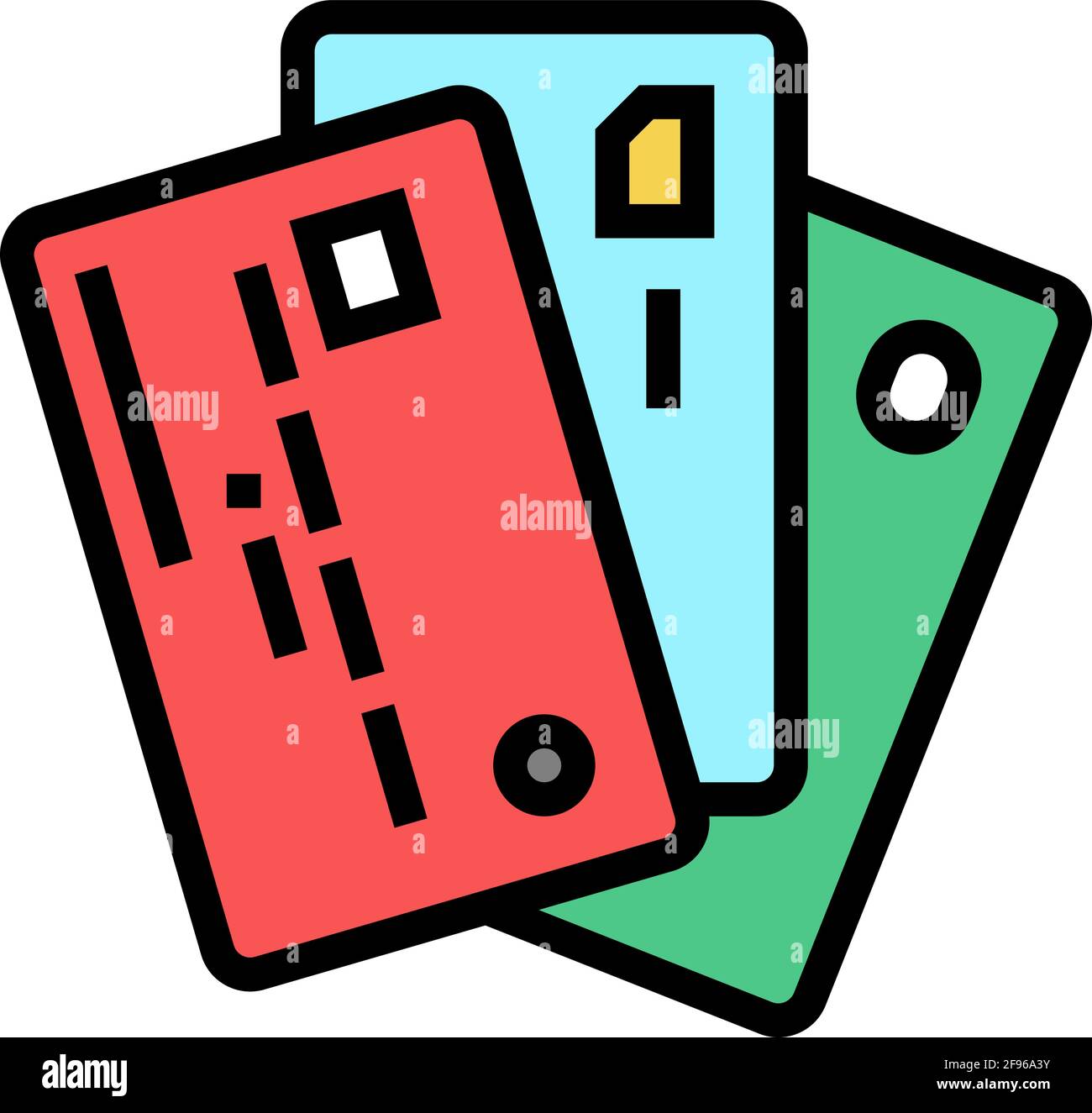 different card color icon vector illustration Stock Vector Image & Art ...