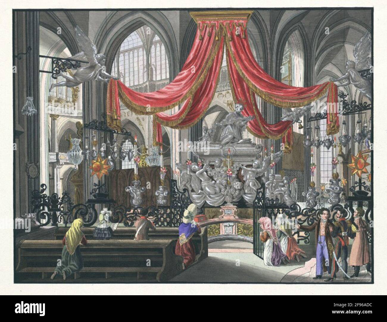 The strange tomb of the Holy Johann von Nepomuk Stock Photo - Alamy