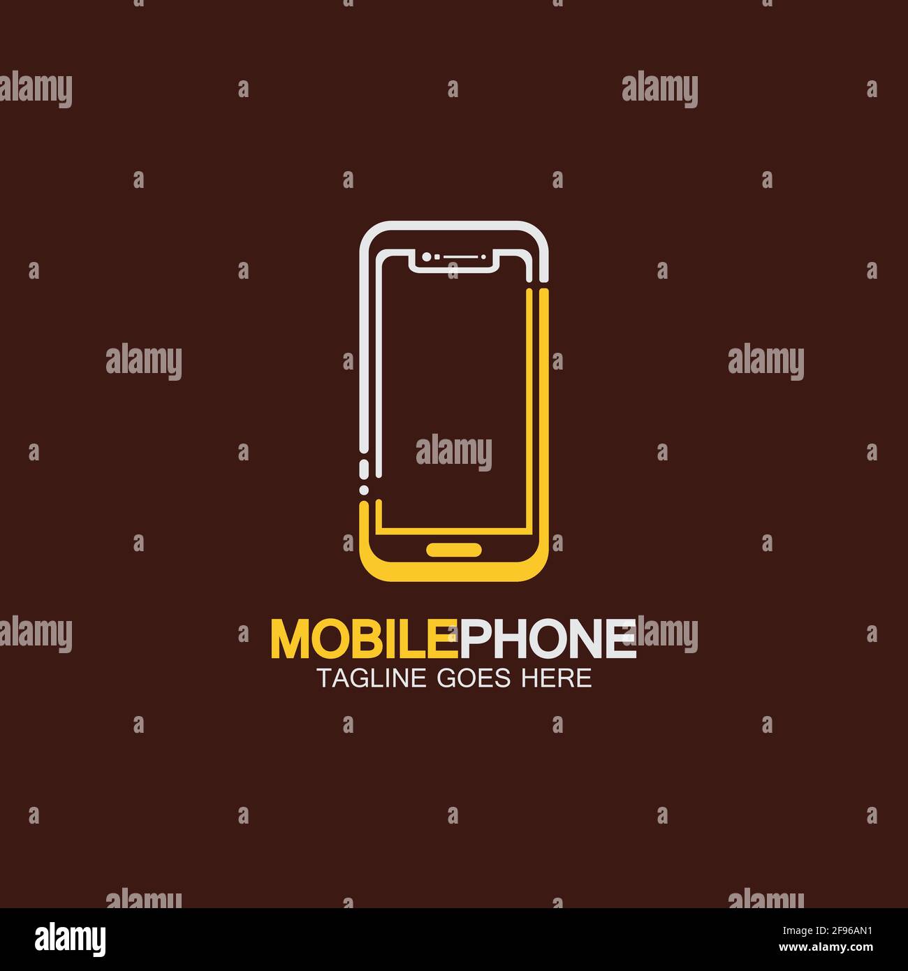 Mobile phone vector icon logo template concept illustration. Smartphone ...