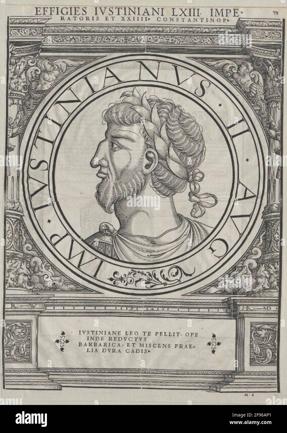 Justinian II. Rhinotmetos, oströmischer Kaiser Stock Photo - Alamy