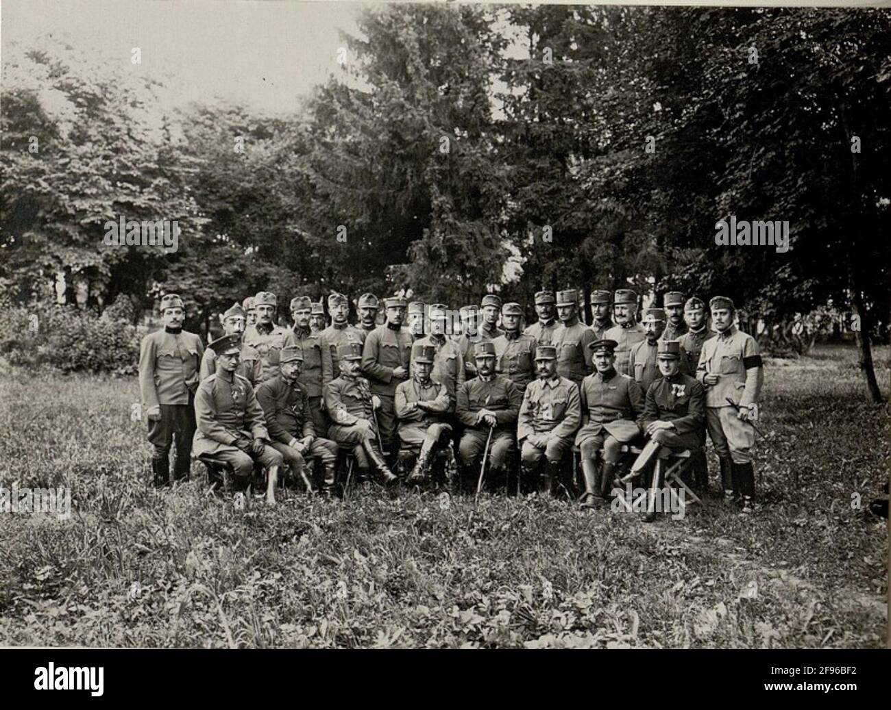 Staff of a royal Hungarian Honved infantry division in Plotycza, 28 ...