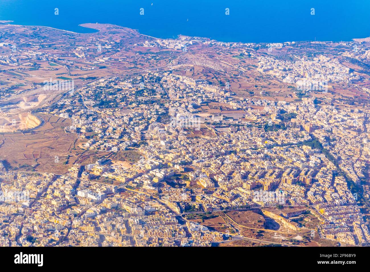 Aerial view of Malta Stock Photo - Alamy