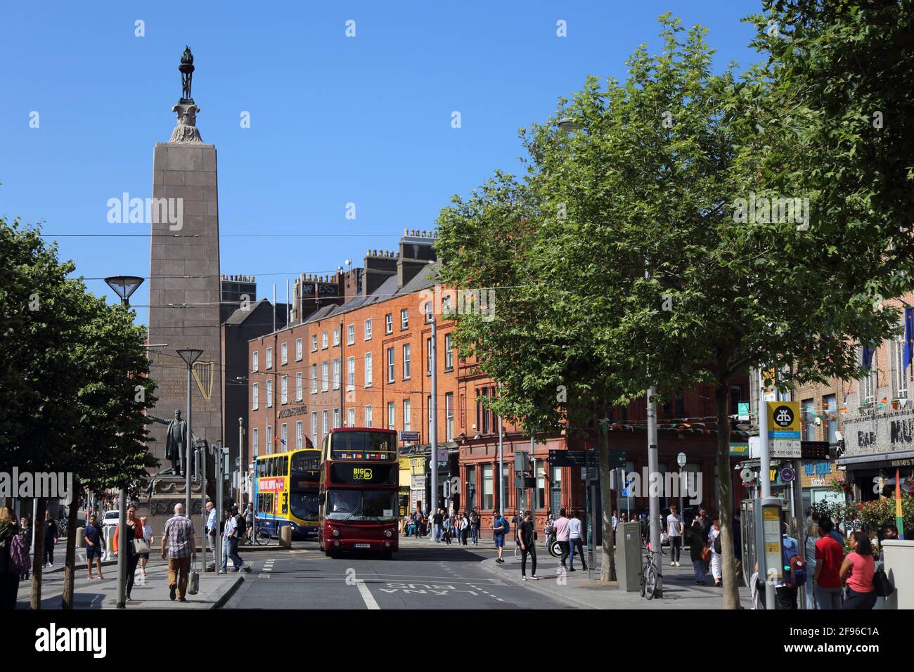Ireland, Dublin, O'Connell Street Parnell Monument Stock Photo - Alamy