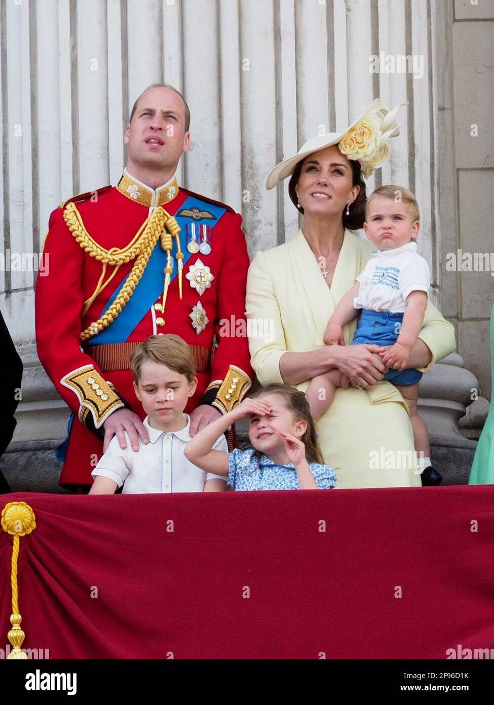 Members of the royal family including Prince Charles, the Duke of York ...