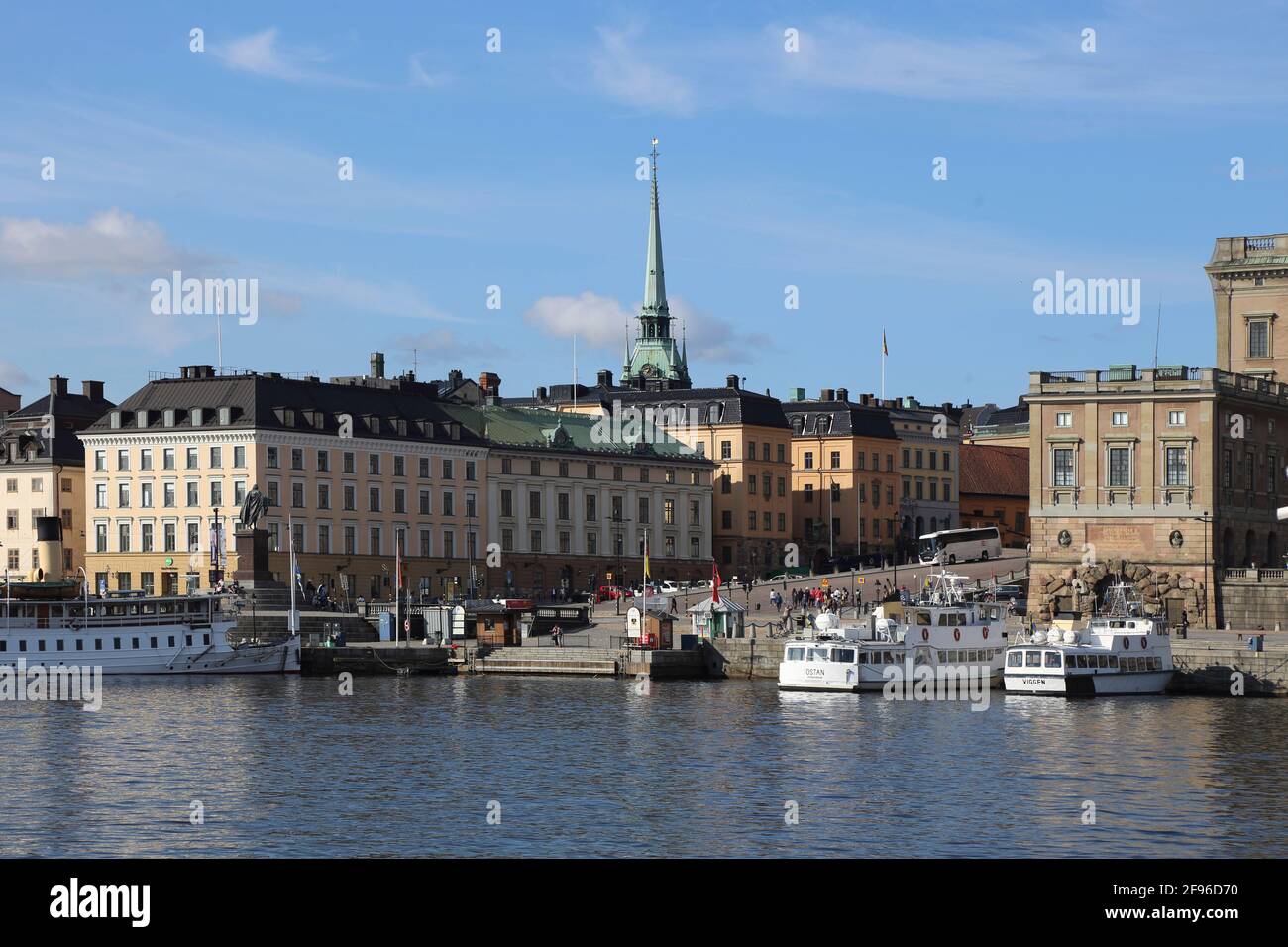Sweden, Stockholm, Sweden, Stockholms slott (castle), Slottsbaken Stock ...