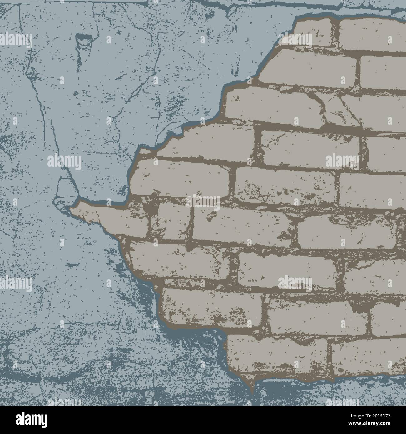 Brick Damaged Color Stock Vector Image & Art - Alamy