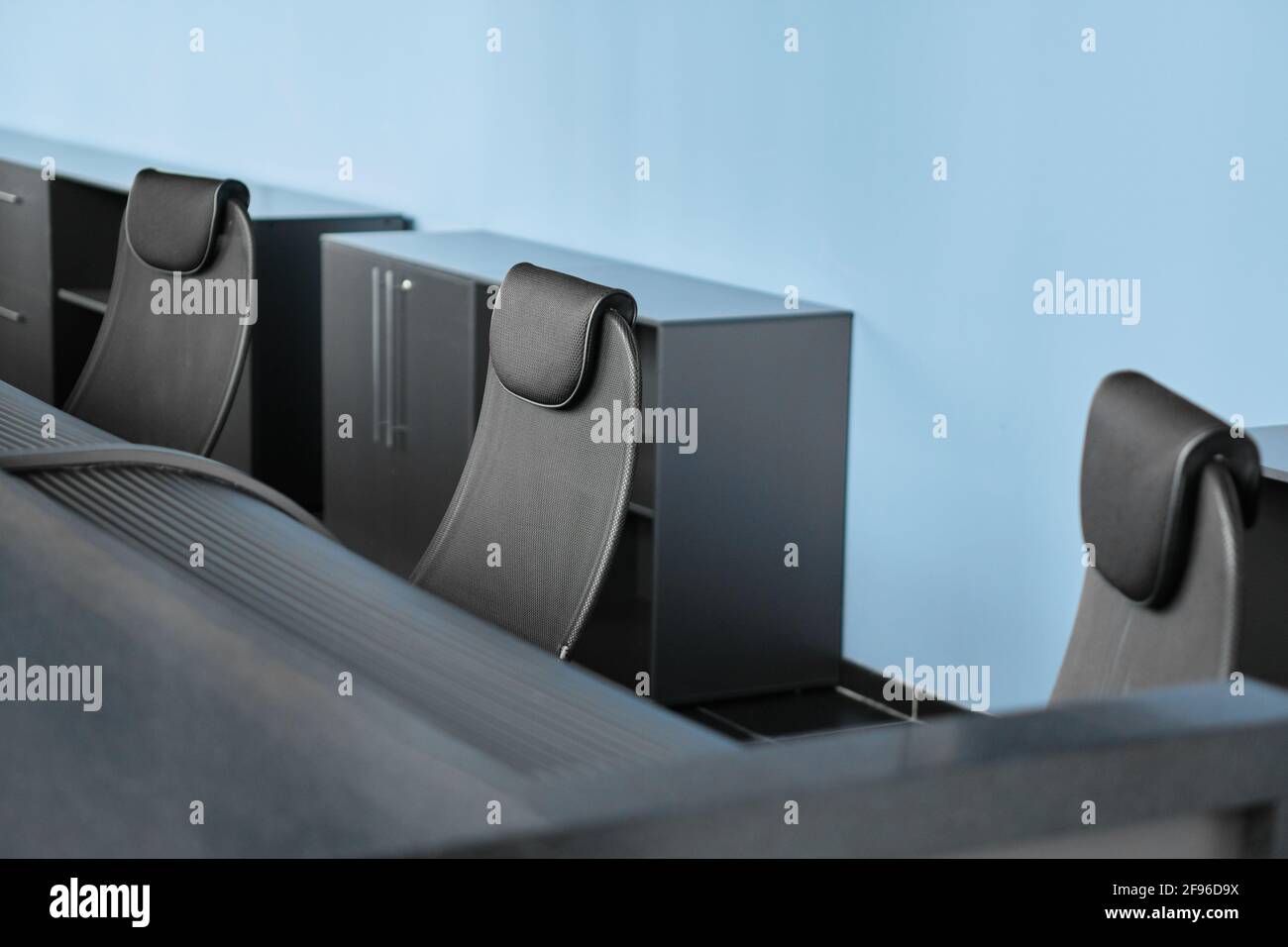 The concept of empty offices with no workers. Pandemic and remote work ...