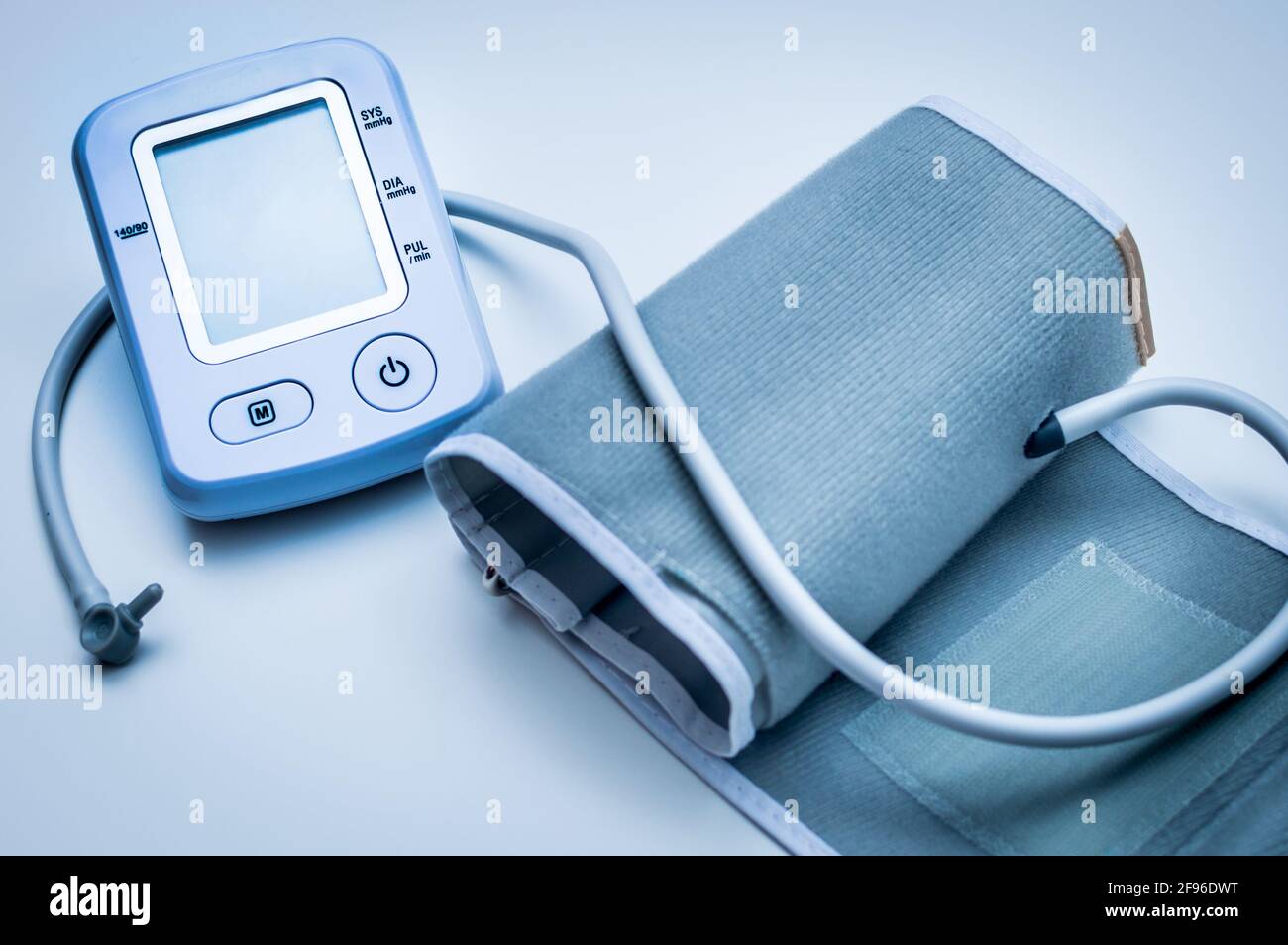 Close-up of an automatic blood pressure monitor for measuring blood ...