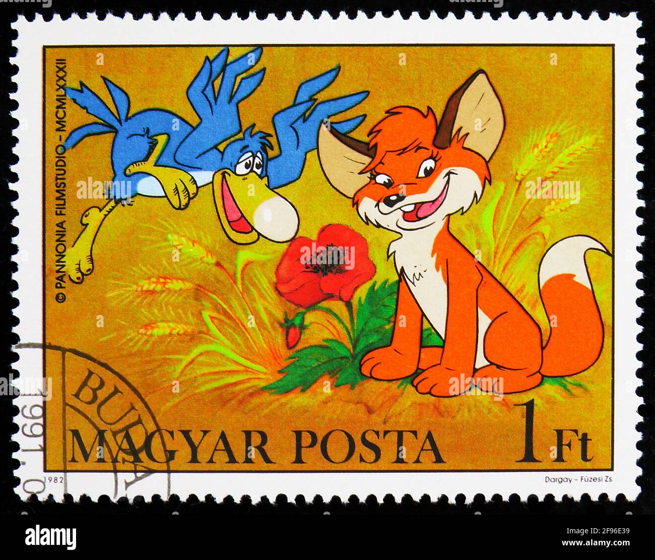 MOSCOW, RUSSIA - AUGUST 21, 2019: Postage stamp printed in Hungary ...