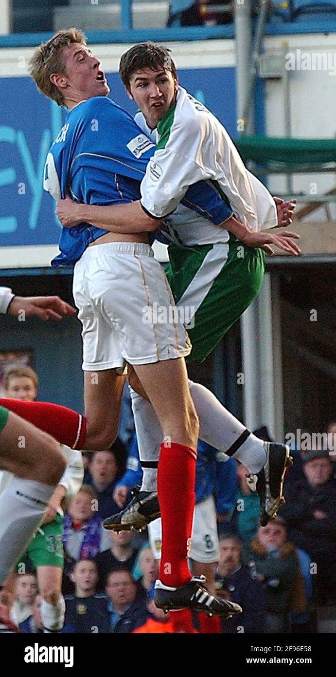 PORTSMOUTH V WALSALL. PETER CROUCH IS HUGGED BY IAN ROPER. PIC MIKE ...