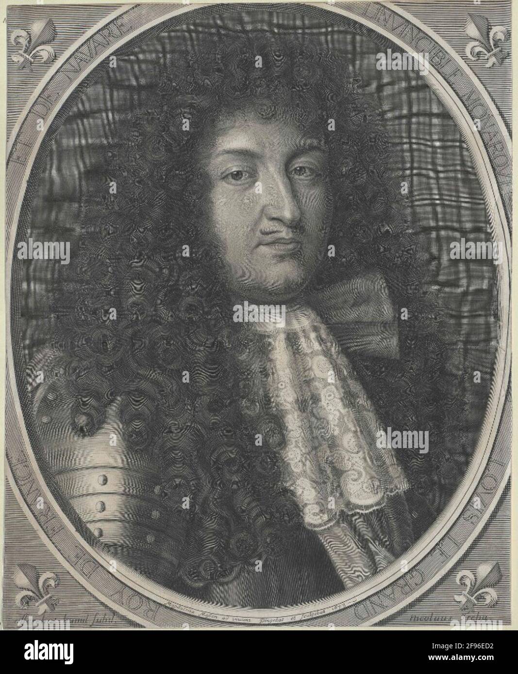 Ludwig Xiv., King of France Stitch by his own ad vivum painting by ...