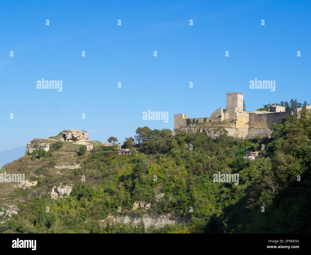 Lombardy Castle and Rocca di Cerere, Enna Stock Photo - Alamy