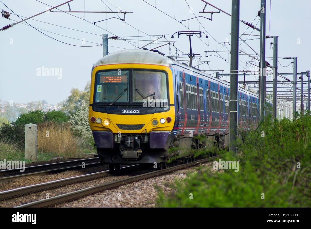 First Capital Connect Class 365 railway train travelling at speed ...