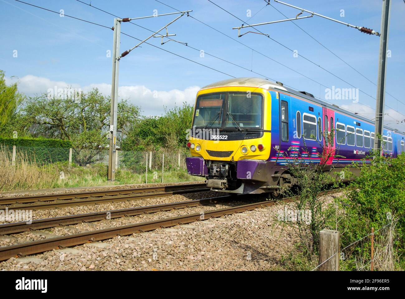 First Capital Connect Class 365 railway train travelling at speed ...