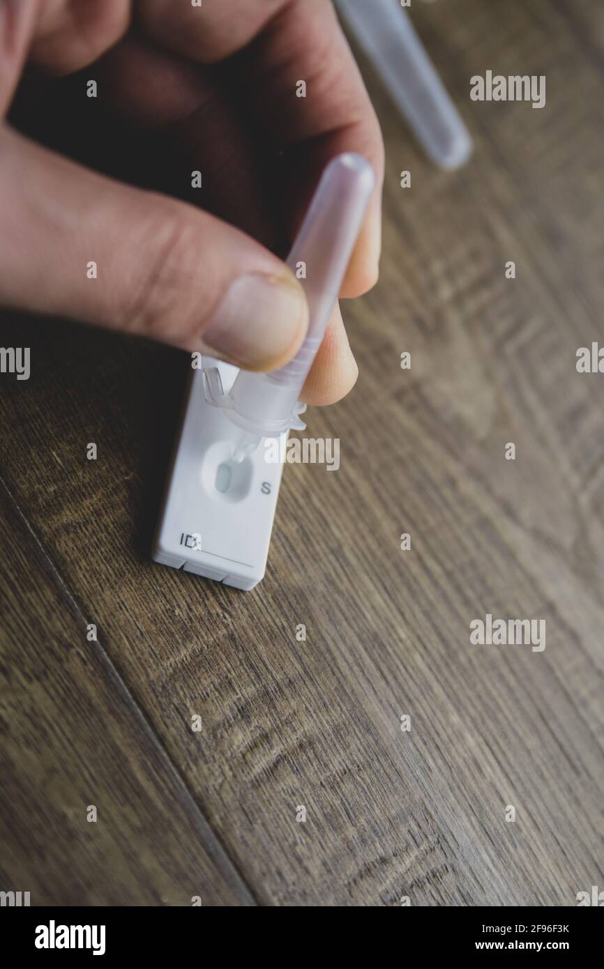 Home testing kit for school children and NHS staff, also called Lateral ...