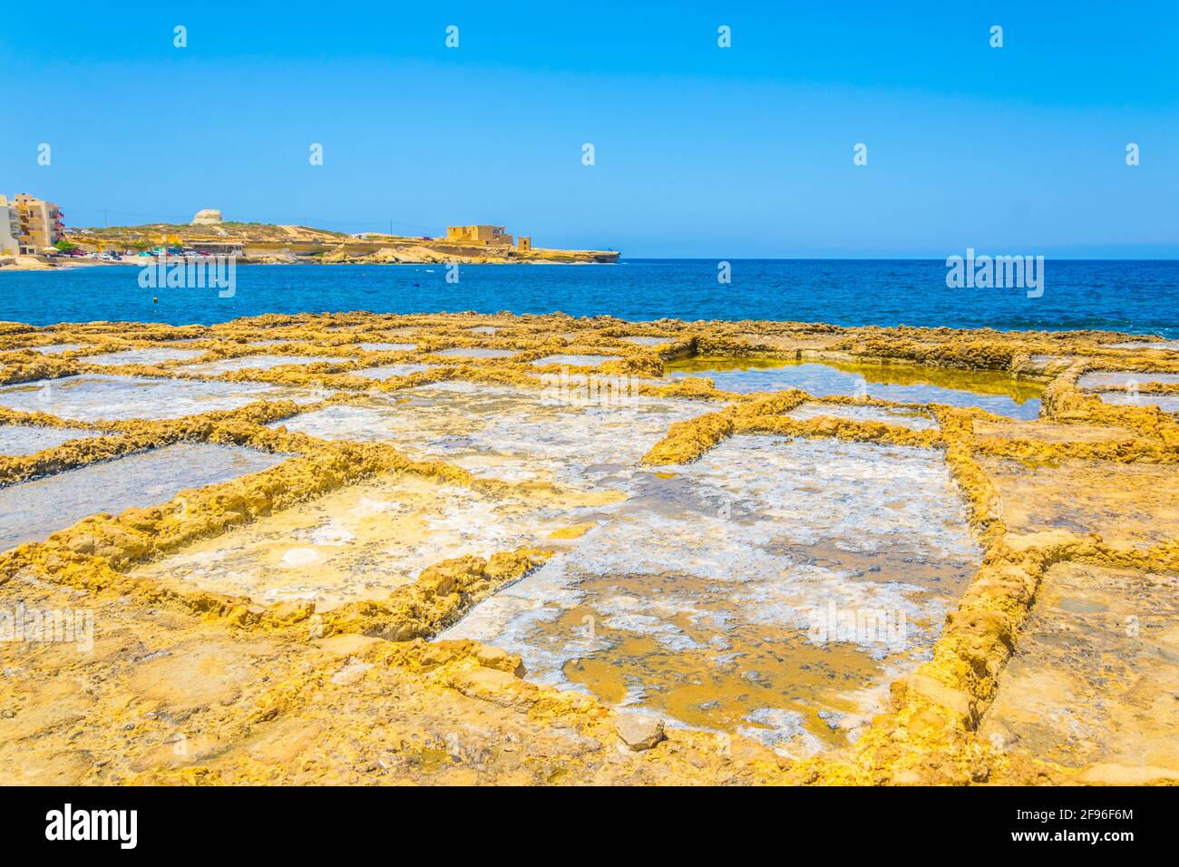 Salt pans near Marsalforn, Gozo, Malta Stock Photo - Alamy