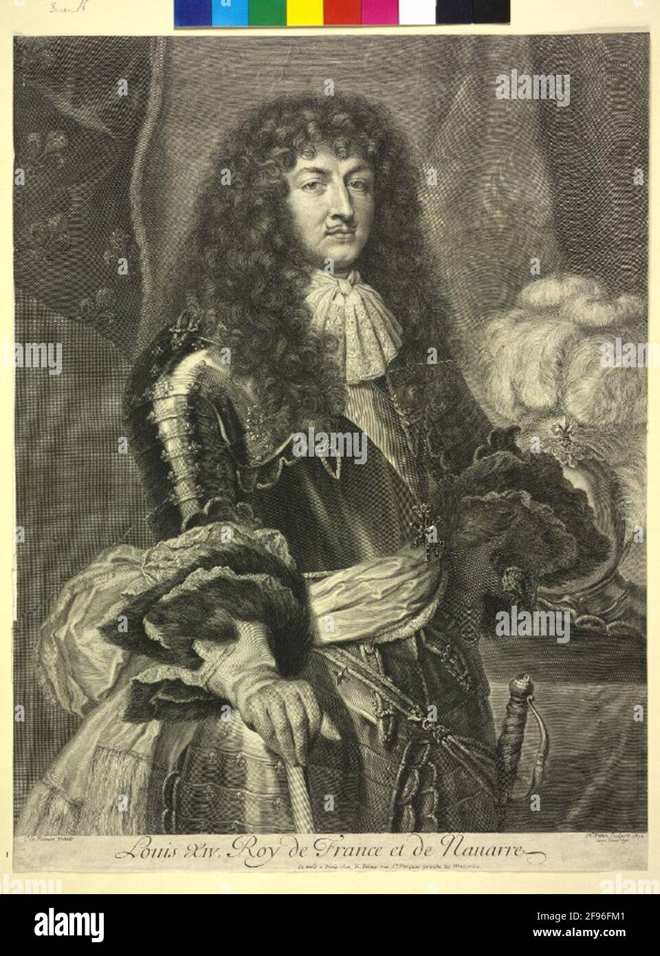 Ludwig Xiv., King of France Print of Nicolas Pitau after paintings by ...