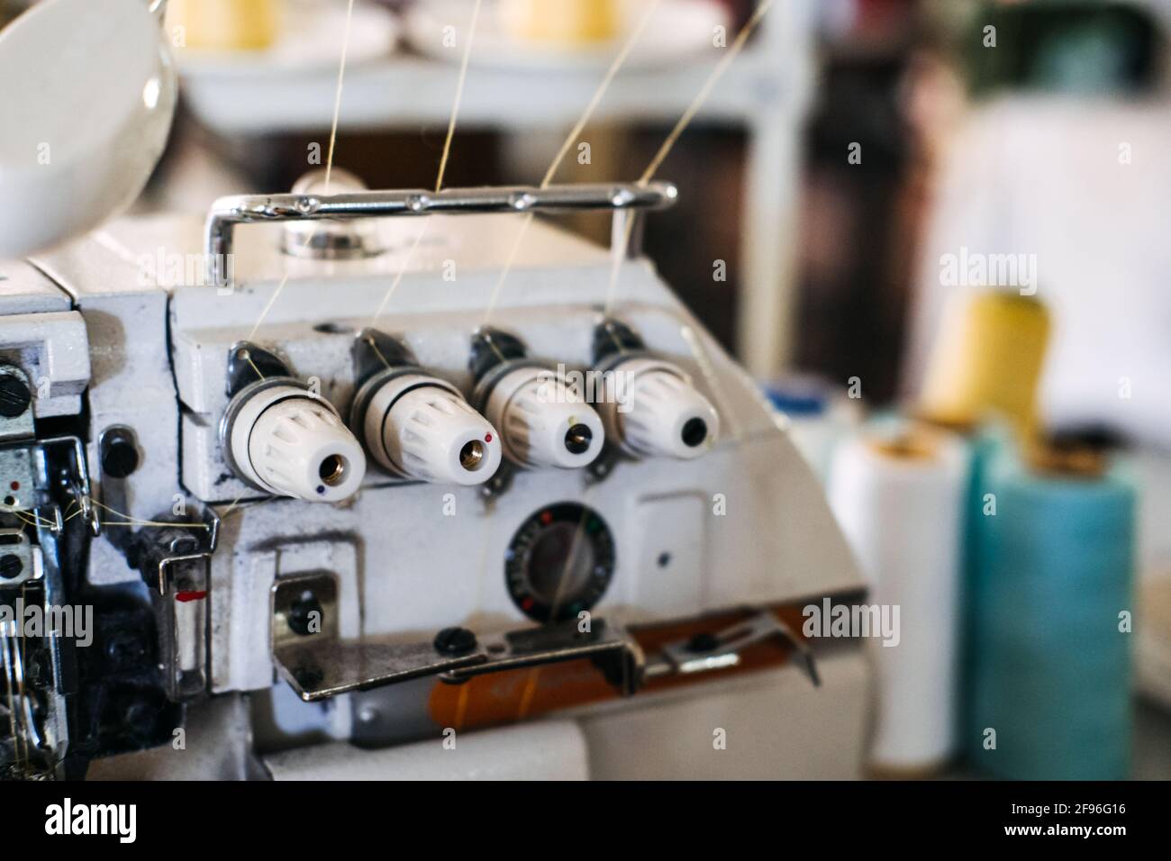 Thread sewing overlock. Modern overlock sewing machine. Thread Serger ...