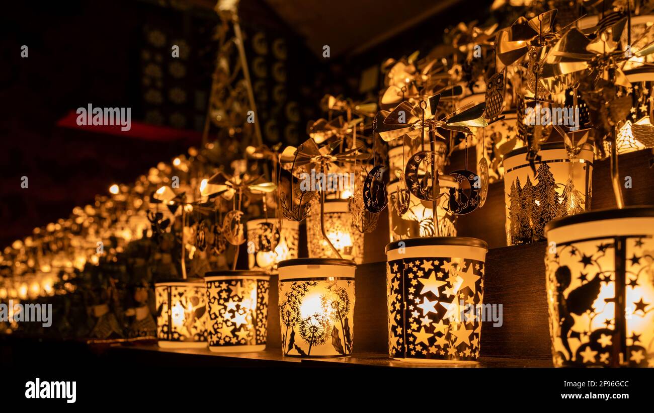 Christmas market, advent lights Stock Photo - Alamy