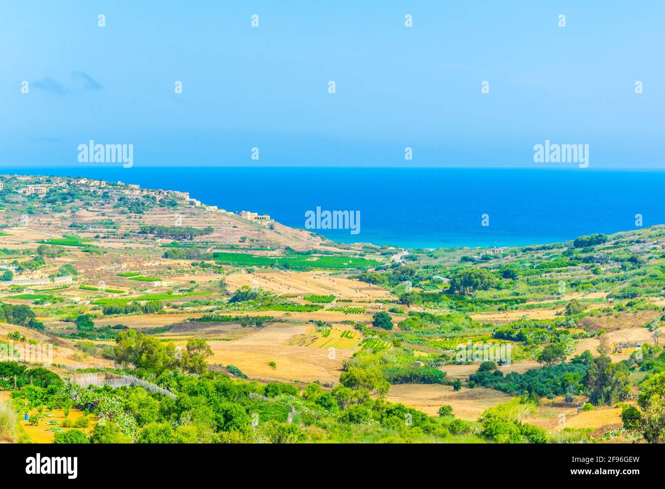 Aerial view of Ir-Ramla bay at Gozo, Malta Stock Photo - Alamy