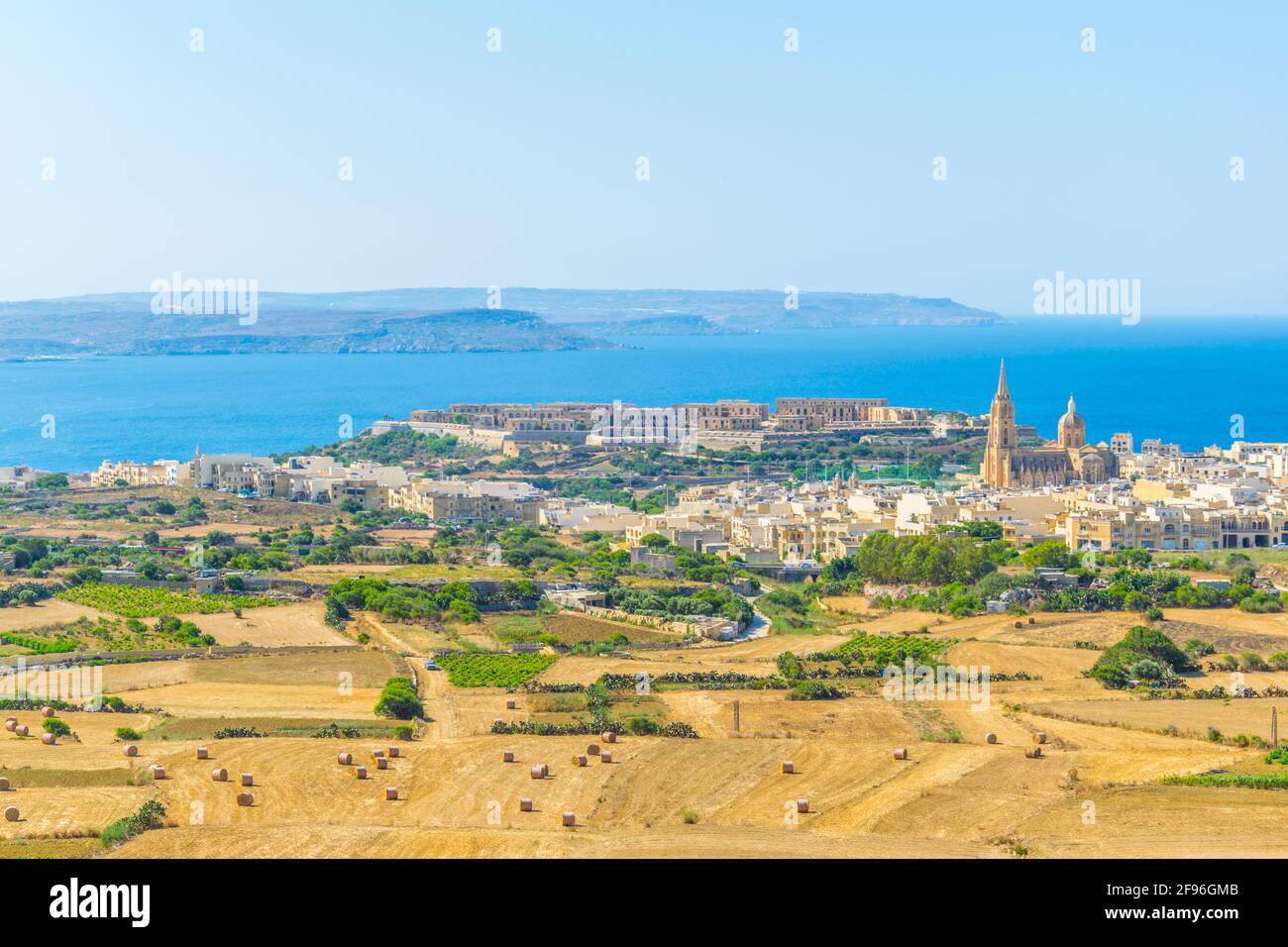 Aerial view of Mgarr on Gozo, Malta Stock Photo - Alamy