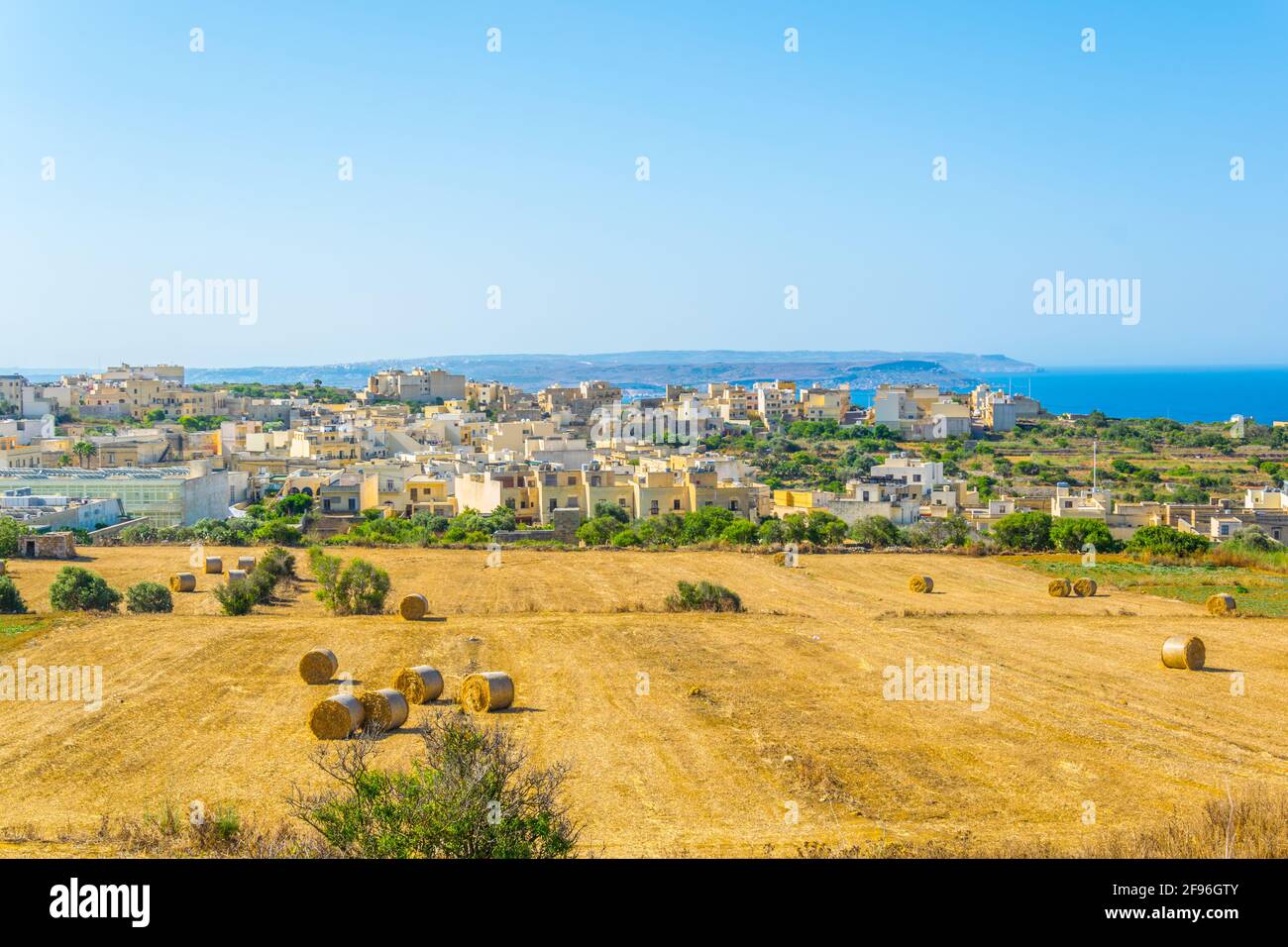 Aerial view of Qala on Gozo, Malta Stock Photo - Alamy