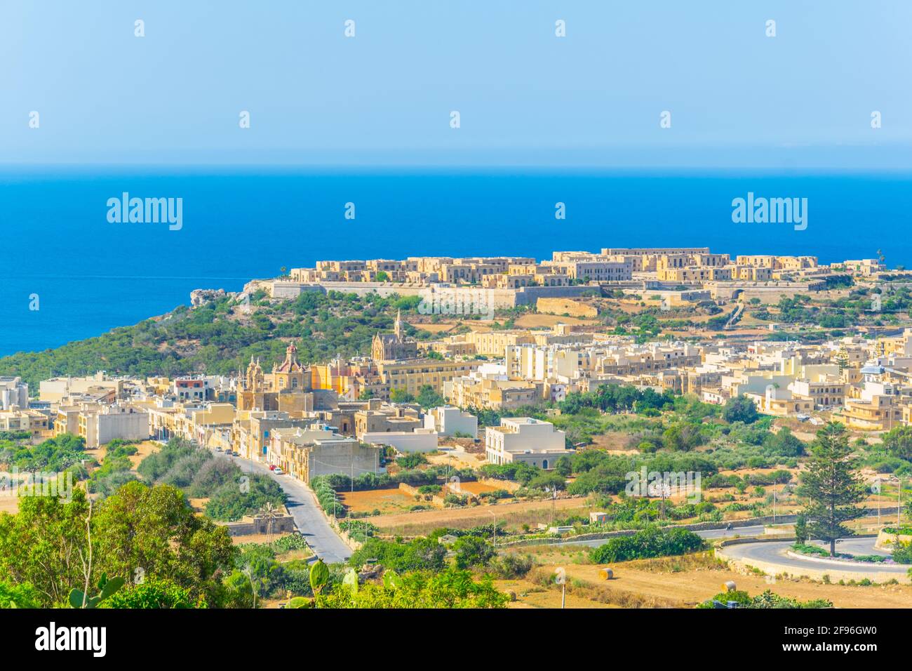 Aerial view of Mgarr on Gozo, Malta Stock Photo - Alamy