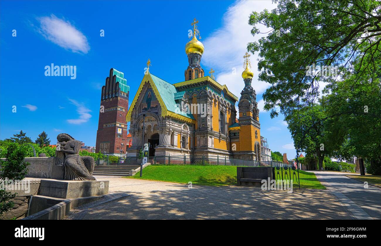 St. Maria Magdalena Russian Orthodox Church of Darmstadt Germany. Russische Orthodoxe Kirche der ...