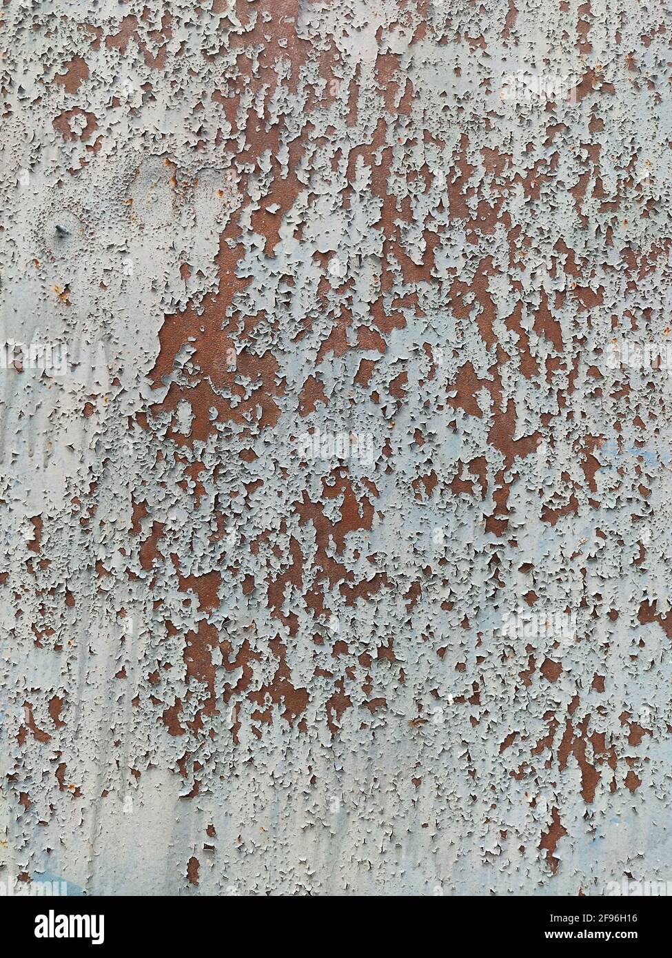 Corroded metal background. Rusted white painted metal wall. Rusty metal ...
