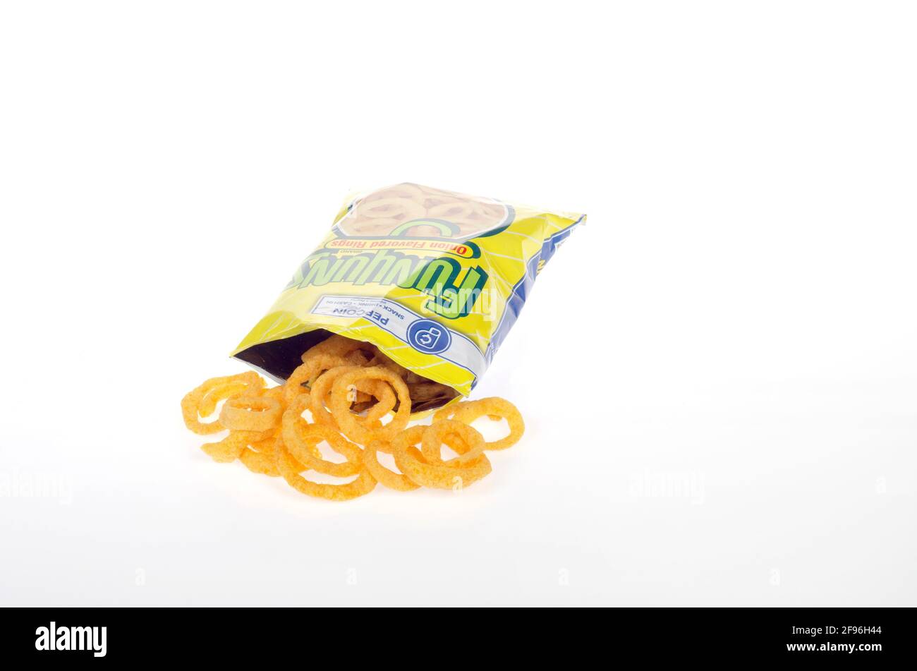 Funyuns Onion Flavored Rings Snack Bag by Frito-Lay Company isolated on ...