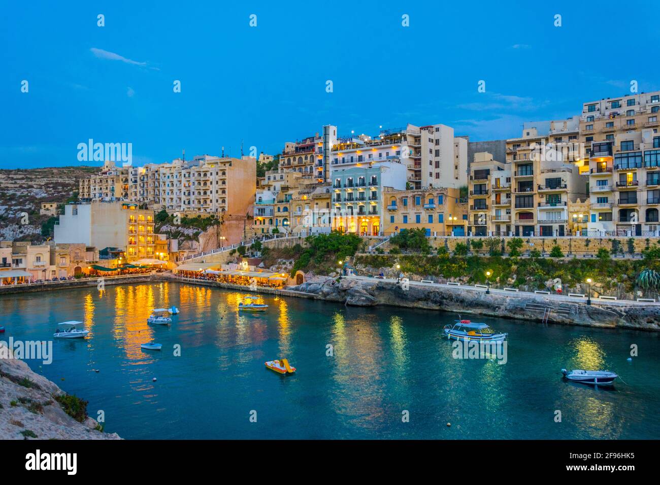 Night view of Xlendi, Gozo, Malta Stock Photo - Alamy