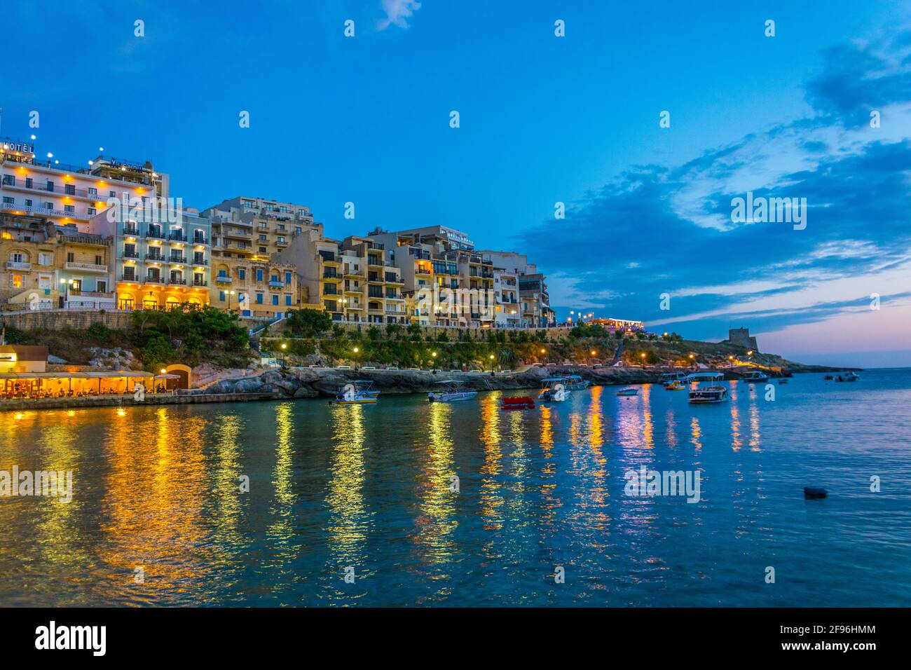 Night view of Xlendi, Gozo, Malta Stock Photo - Alamy