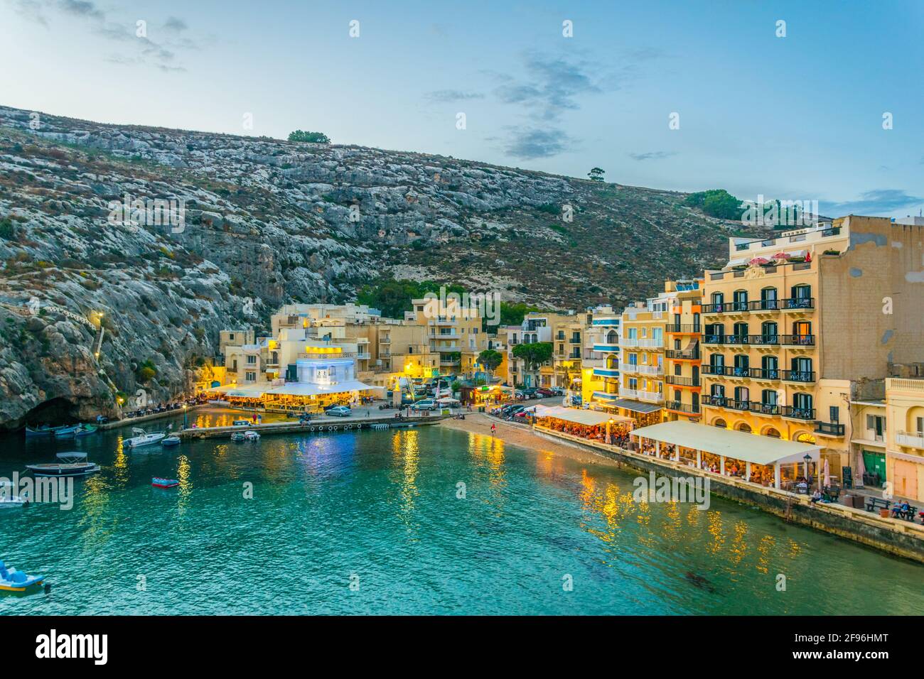Night view of Xlendi, Gozo, Malta Stock Photo - Alamy