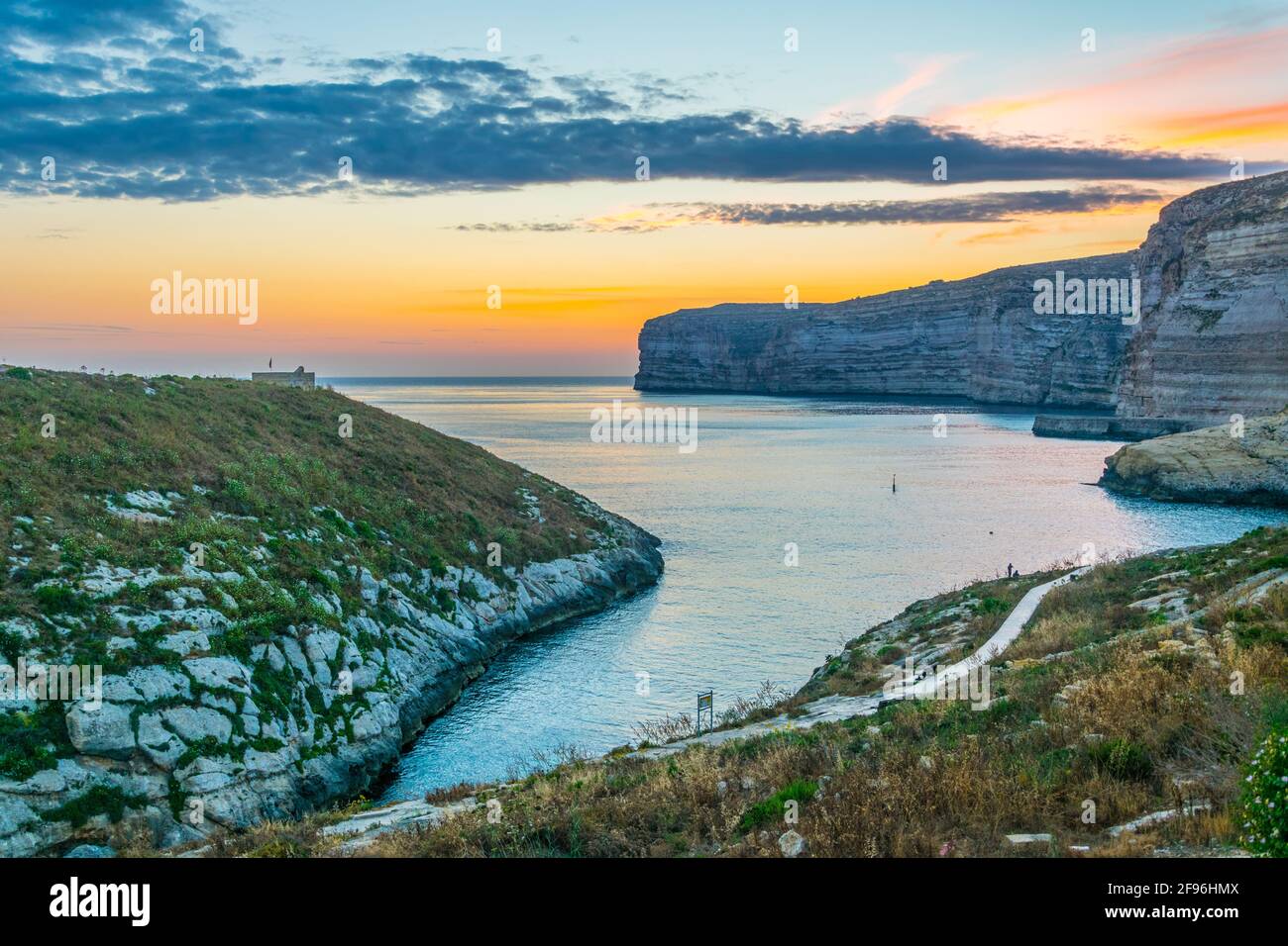 Night view of Xlendi, Gozo, Malta Stock Photo - Alamy