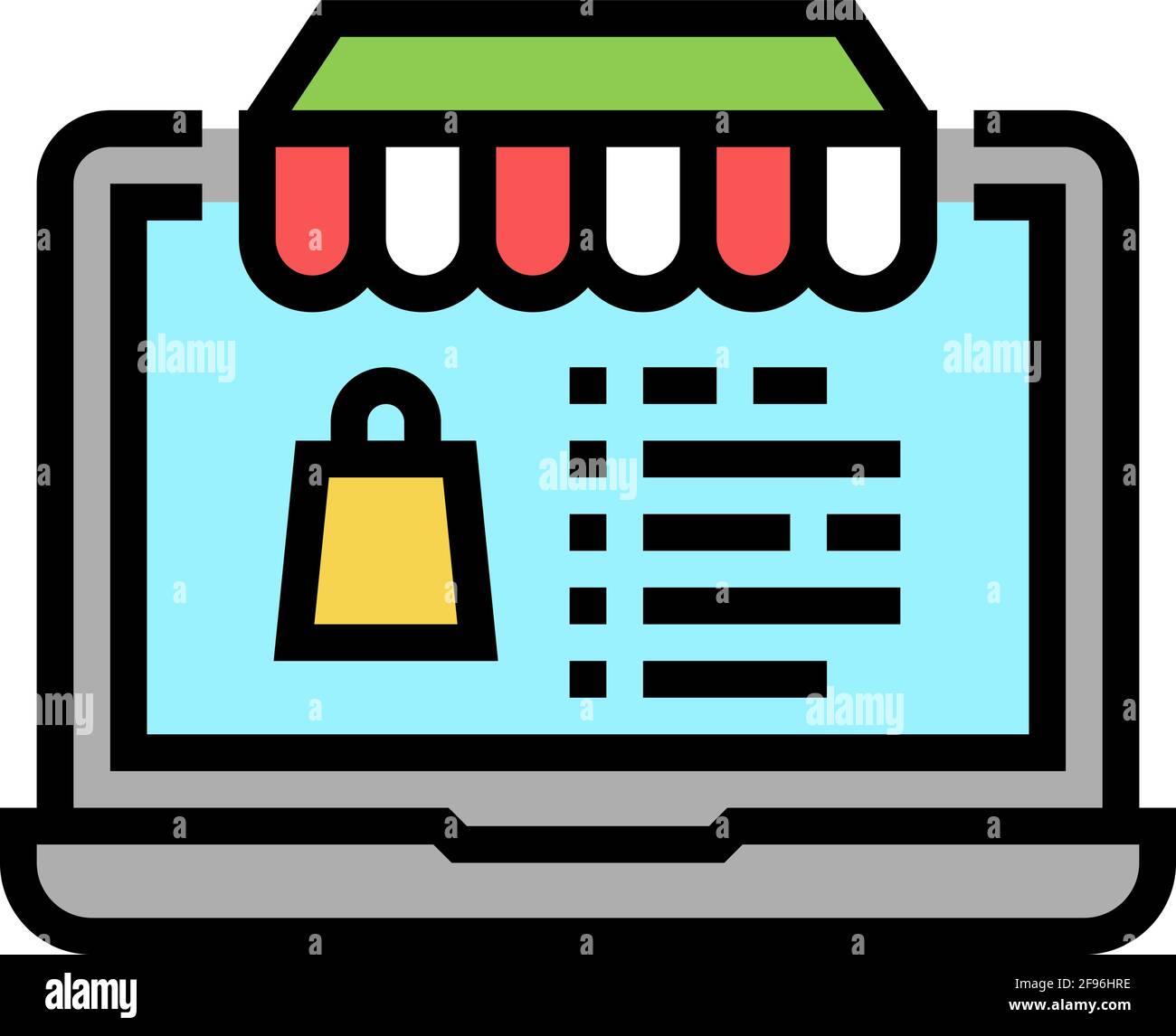 online shop color icon vector illustration Stock Vector Image & Art - Alamy