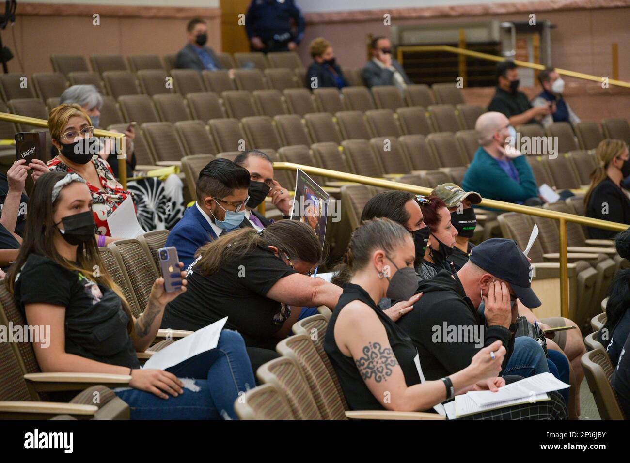 Las Vegas NV, USA. 16th Apr, 2021. Family of Jorge Gomez at the fact ...