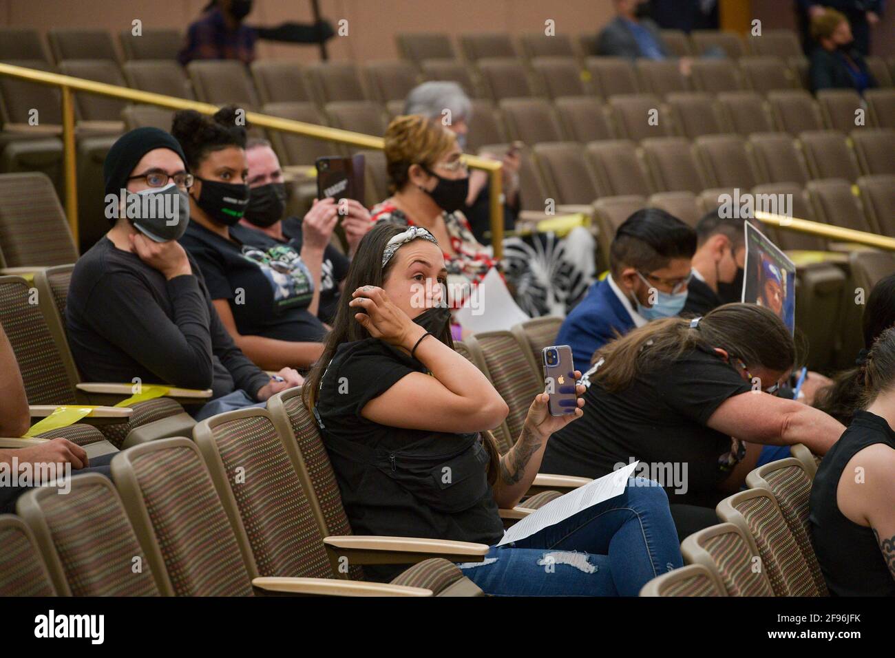 Las Vegas NV, USA. 16th Apr, 2021. Family of Jorge Gomez at the fact ...