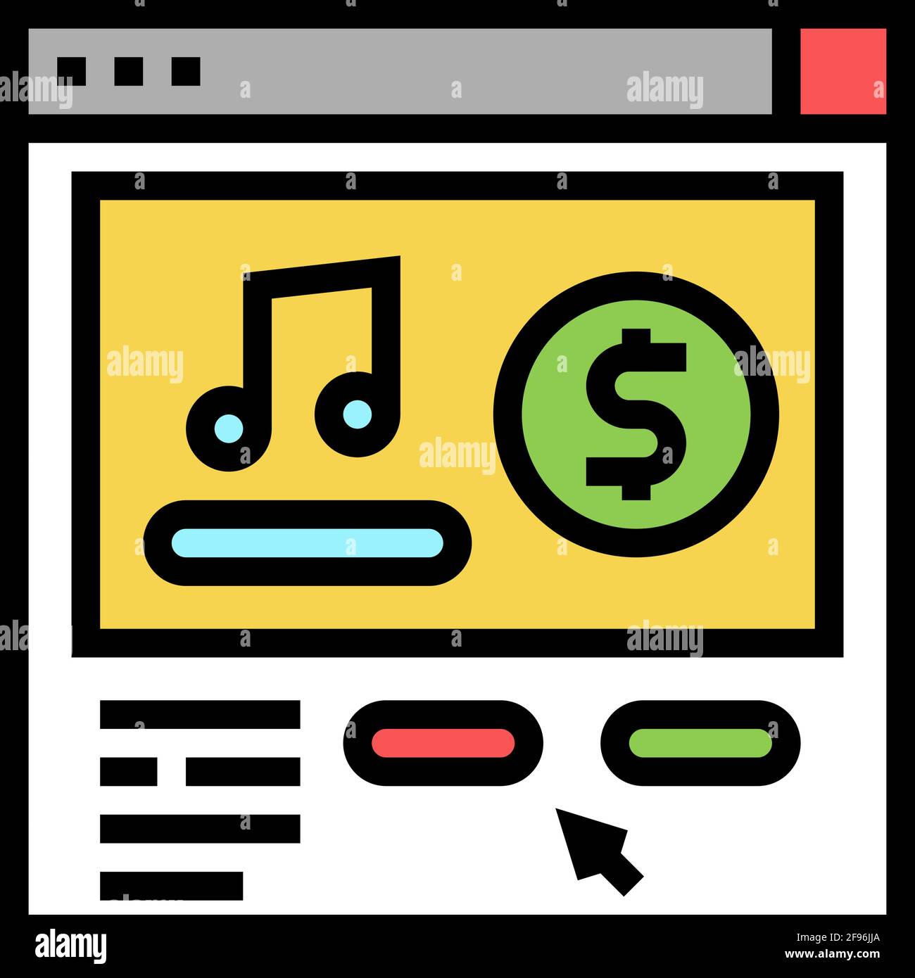 music shop department color icon vector illustration Stock Vector Image ...