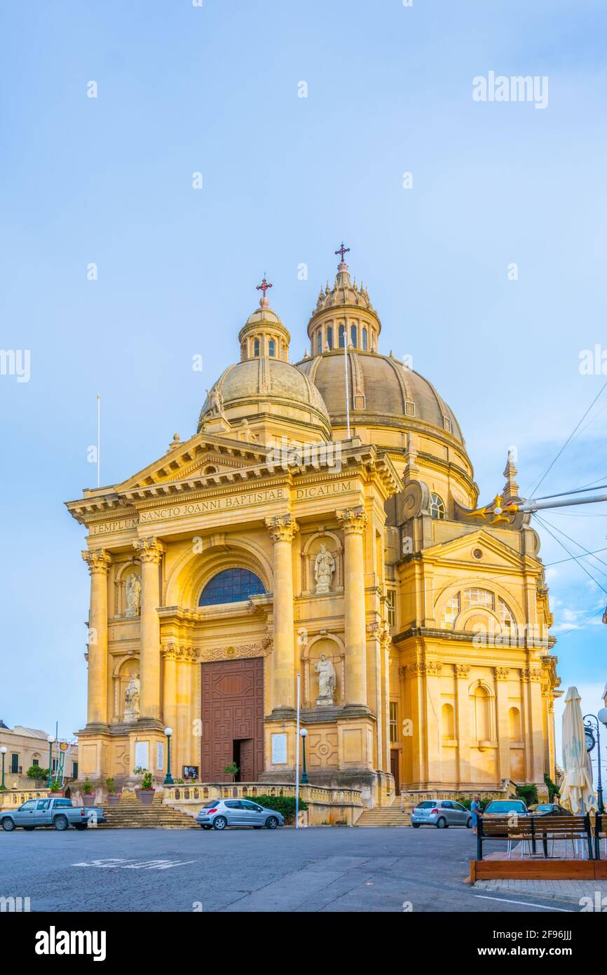 View of the Rotunda St. John Baptist in Xewkija, Gozo, Malta Stock ...