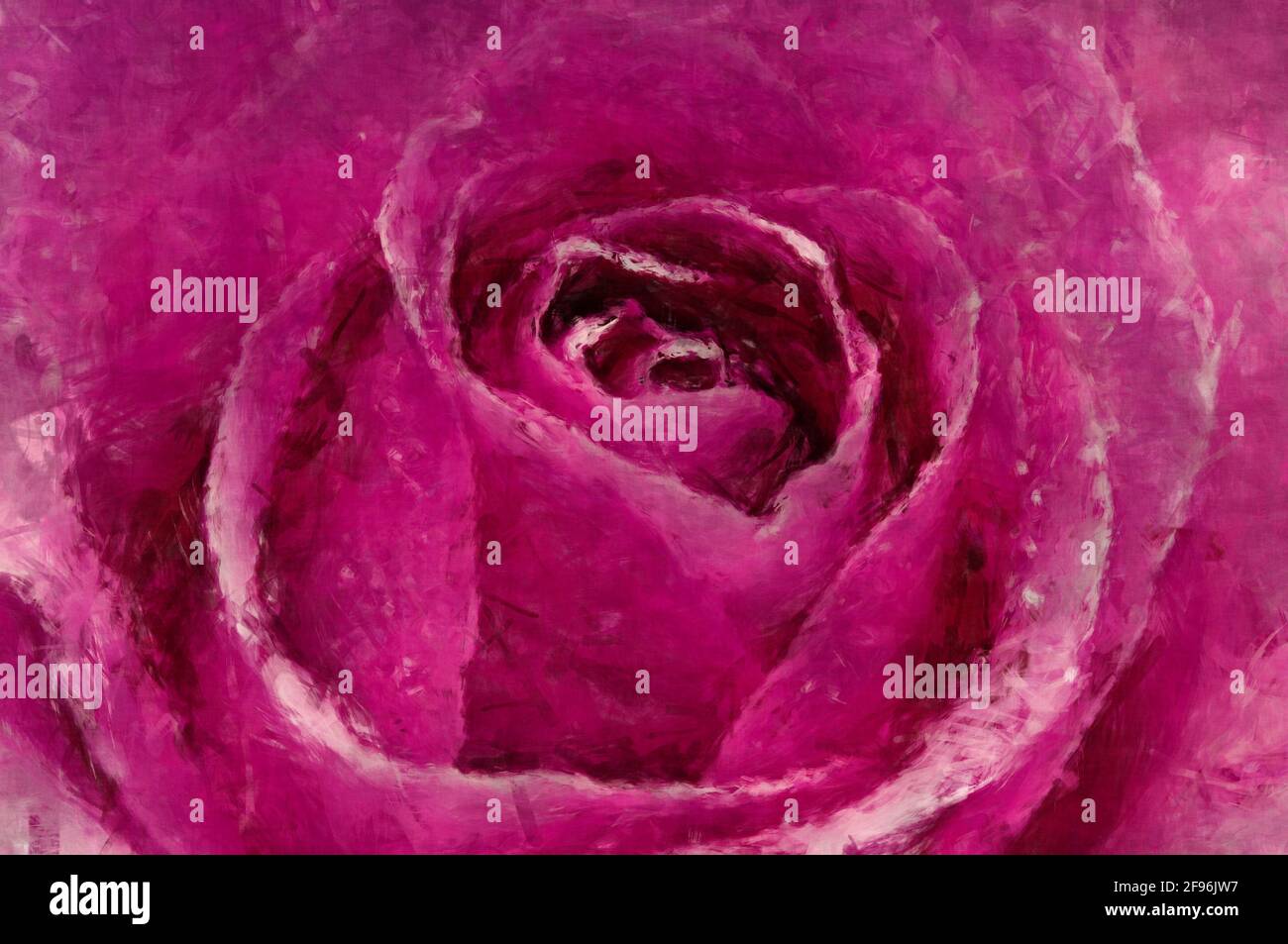 painterly rose flower as wall art Stock Photo - Alamy