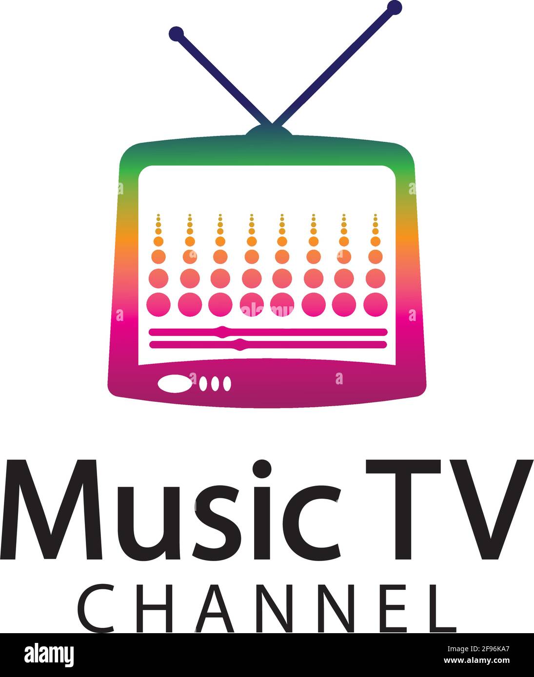 Music TV Logo Design Template.Music Channel Logo Template Design Vector ...