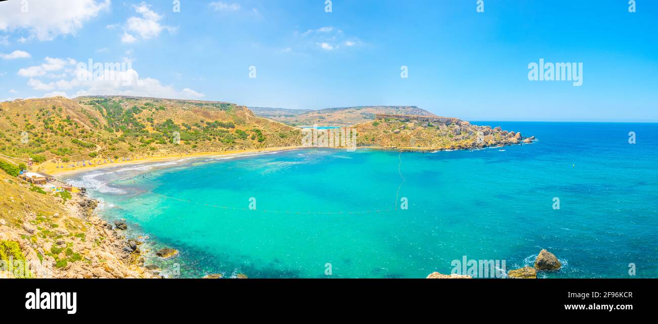 Aerial view of Ir-Ramla bay at Gozo, Malta Stock Photo - Alamy