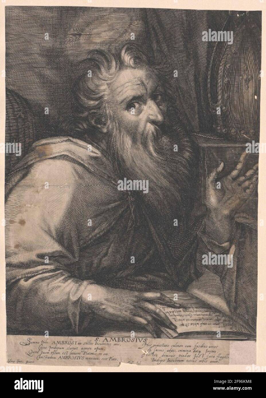 Ambrosius of Milan, saint Stock Photo - Alamy
