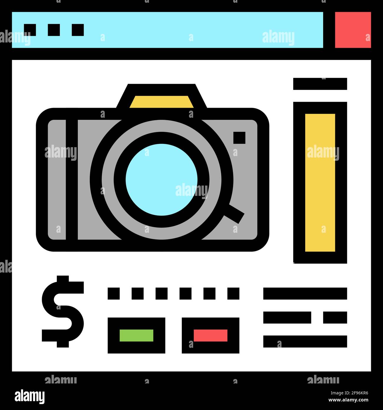 photo camera shop department color icon vector illustration Stock ...