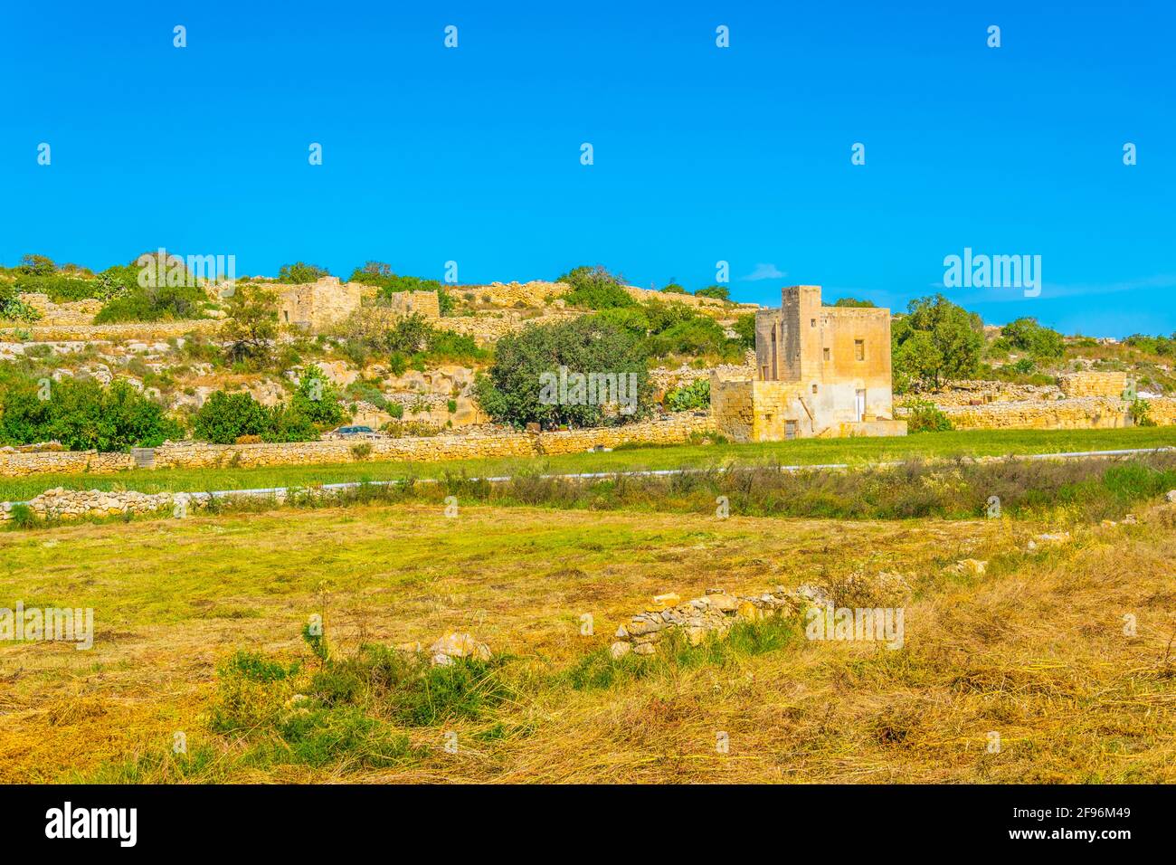 View of ruins of ta borg in-nadur near Birzebbuga, Malta Stock Photo ...