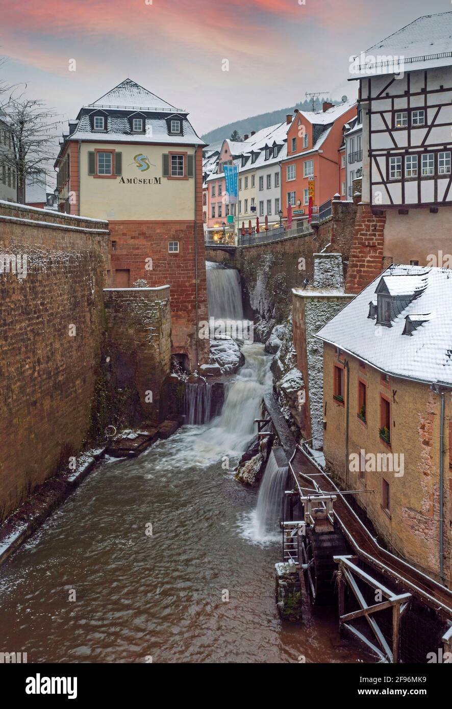 Waterfall of the leukbach and amuseum hi-res stock photography and ...