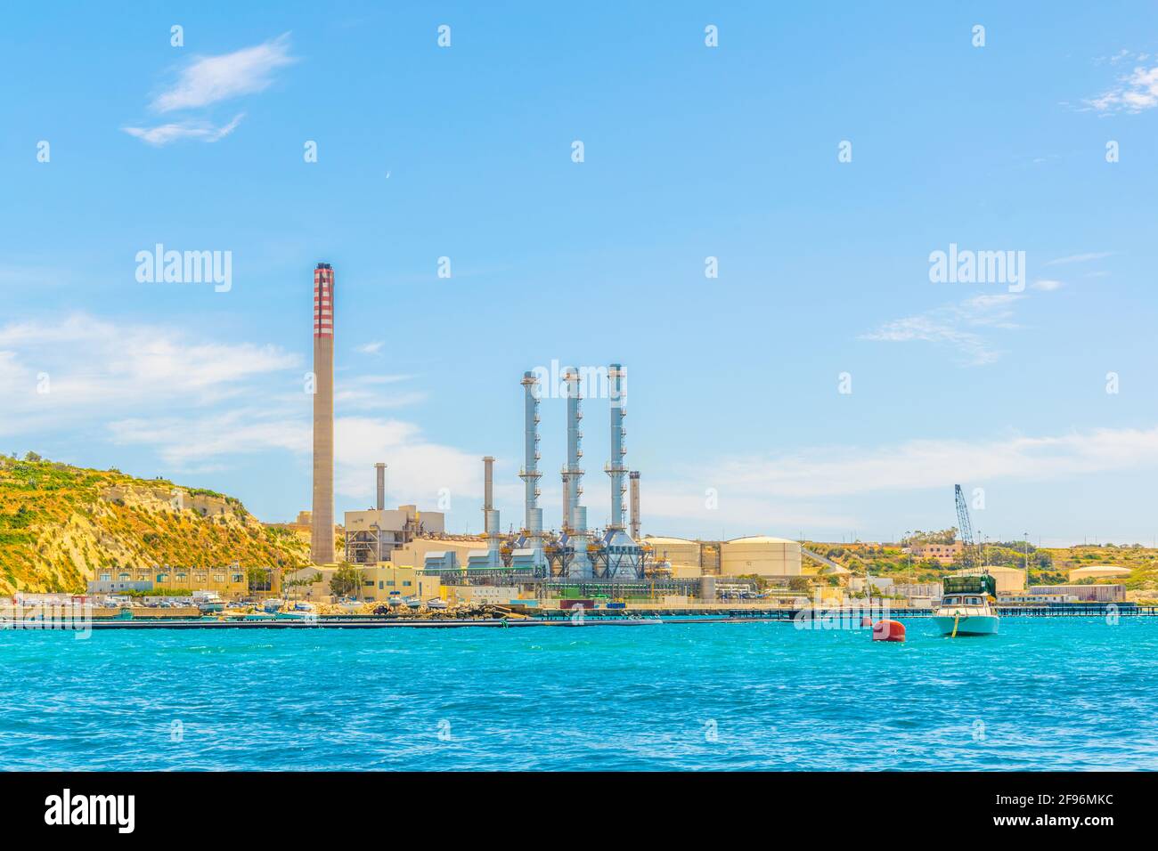 View of Delimara power plant near Marsaxlokk, Malta Stock Photo - Alamy