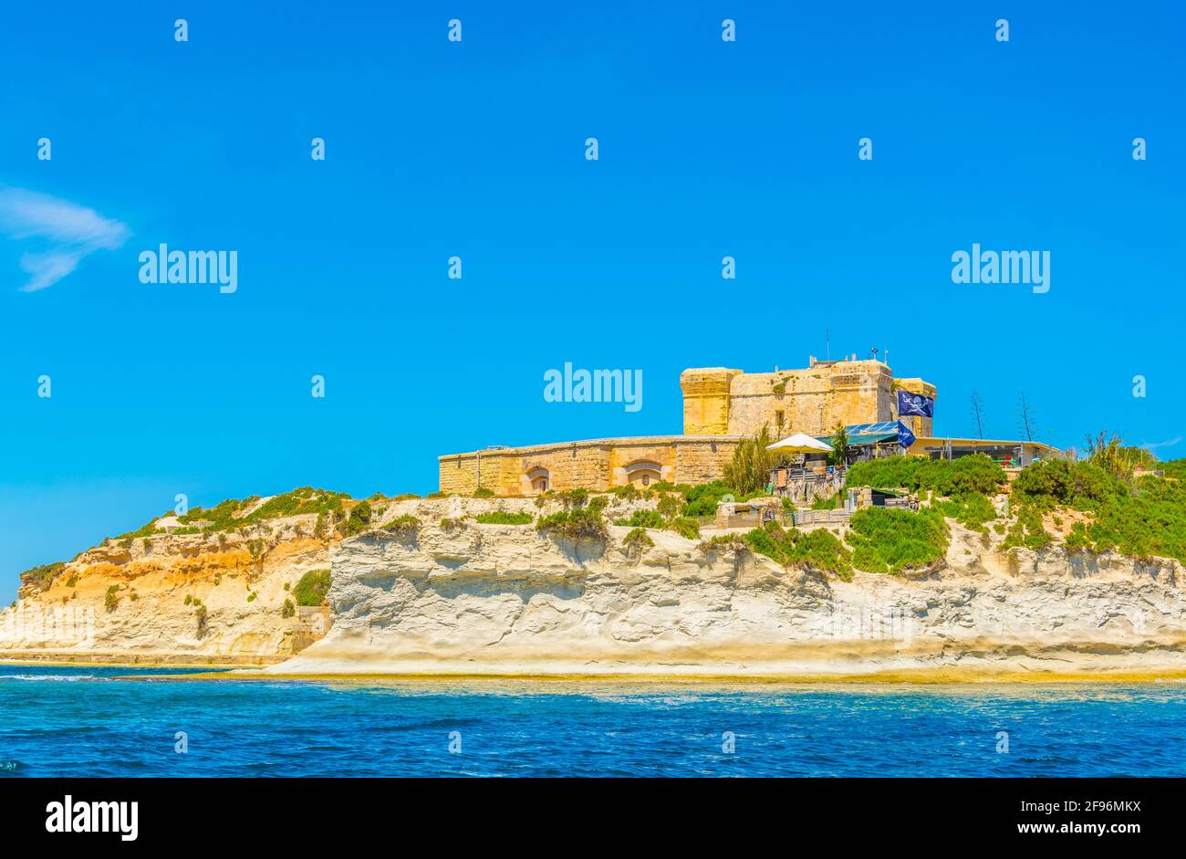 Saint Lucian's tower near Marsaxlokk in Malta Stock Photo - Alamy