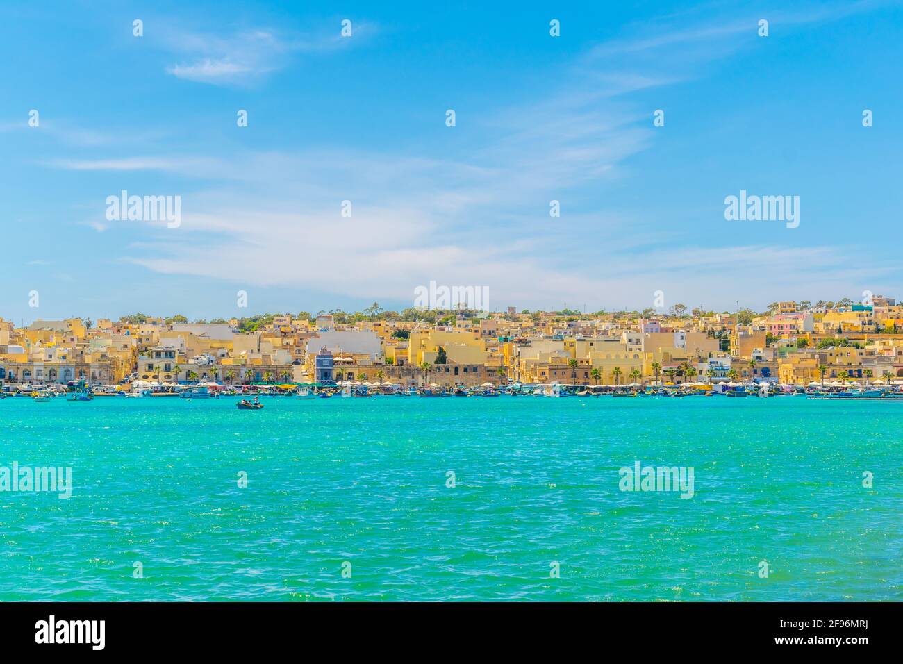 View of maltese city Marsaxlokk Stock Photo - Alamy